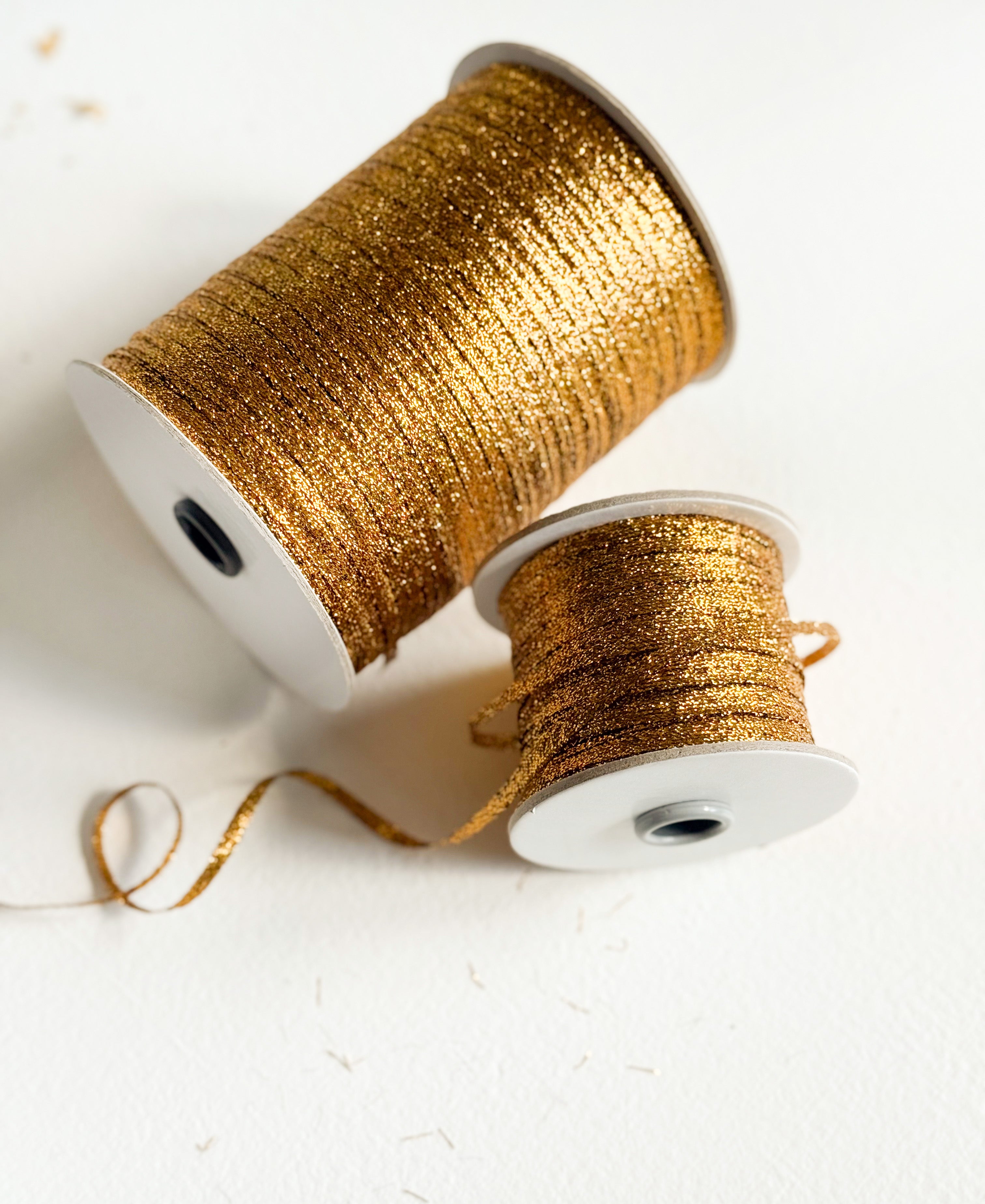 Metallic braided ribbon 1/8" width – studiocartawholesale.com