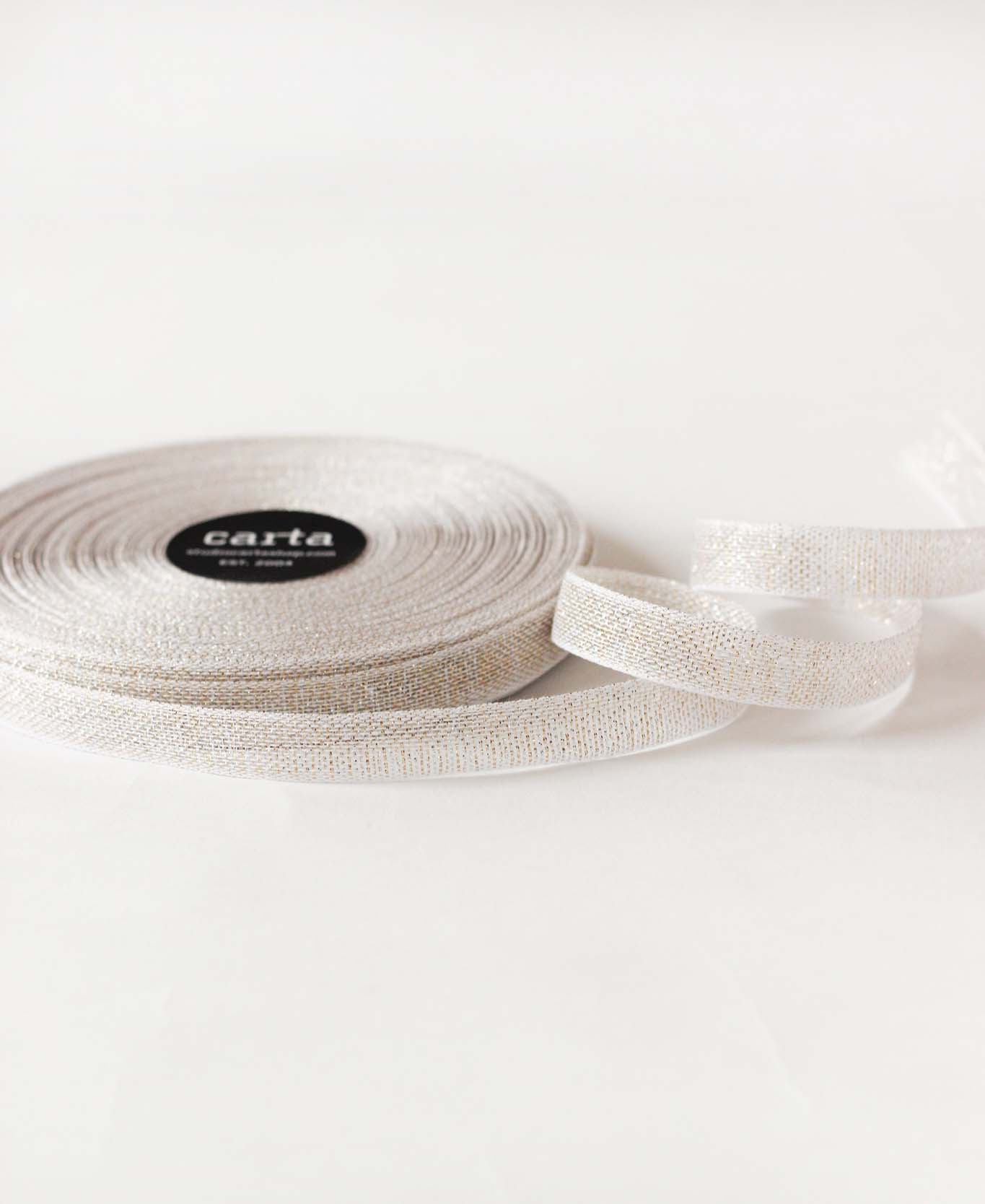 Metallic Loose weave cotton ribbon 54 yards – studiocartawholesale.com